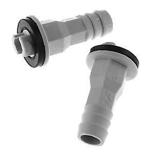 DGZZI Drain Straight Connector 2PCS 3/5 Inch 15mm AC Drain Hose Connector Straight Fitting with Rubber Ring for Window Air Conditioner and Mini Split Units