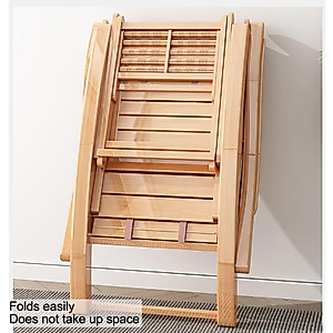 Oversized Rocking Chair,Adjustable Rocking Chair,Outdoor Patio Rocking Chair with Headrest Pillow and Foot Massage Board,Load-Bearing 180KG Comfort Bamboo Loungers Deck Chair Patio Pool Garden Chair (