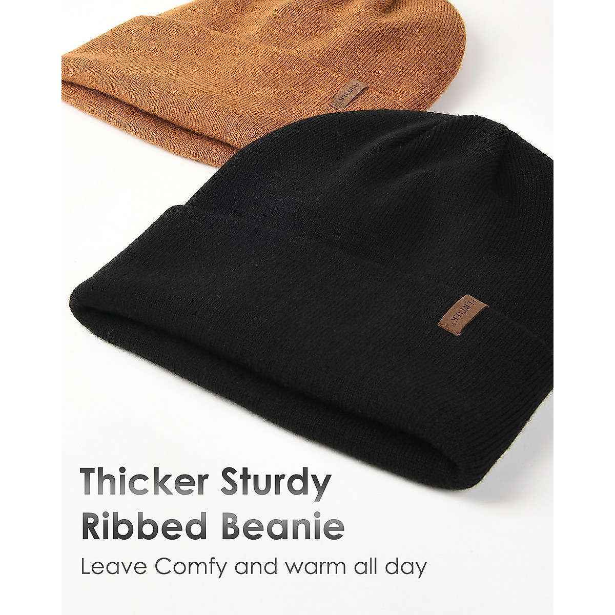 FURTALK Beanie for Men Women Cuffed Thick Knitted Unisex Winter Hat Beanies Skull Cap