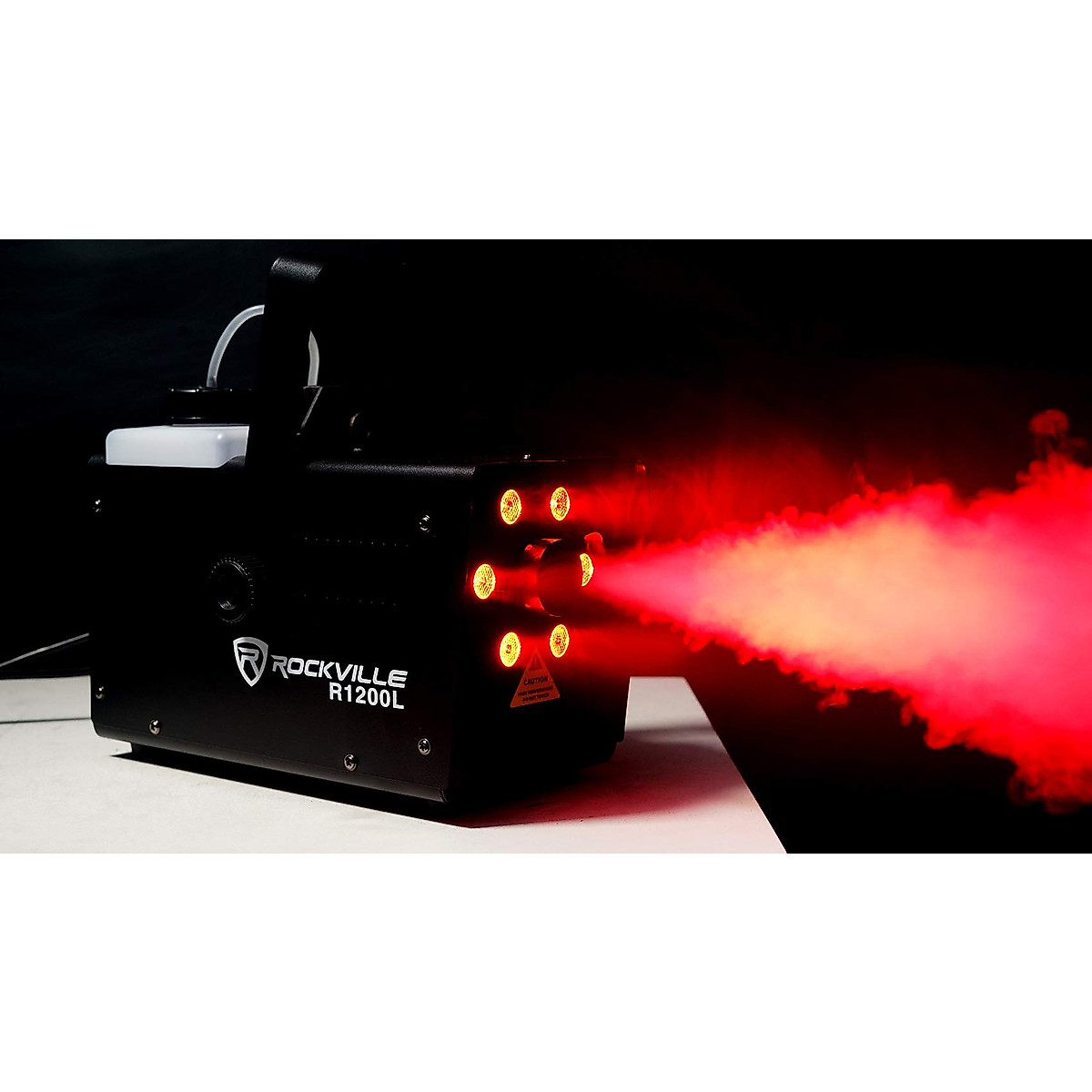Rockville R1200L Fog/Smoke Machine w LED's, 7 Channel DMX+2 Remotes+Gallon Fluid