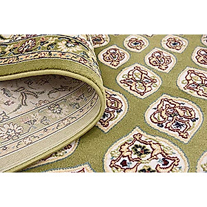 Unique Loom Narenj Collection Classic Traditional Textured Medallion Pattern Design Area Rug, 8' x 10' Rectangle, Green/Blue