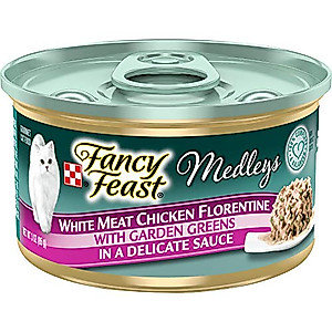 PURINA Fancy Feast Elegant Medley Chicken Case Florentine Cat Food (Case of 24)