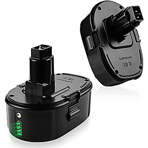 Powilling 2 Pack 6.5Ah DC9096 Replacement for Dewalt 18V XRP Battery DC9096 DC9098 DC9099 DE9039 DE9095 DE9096 DE9098 DW9095 DW9096 DW9098 DE9503 DC9182 for 18Volt Dewalt Batteries