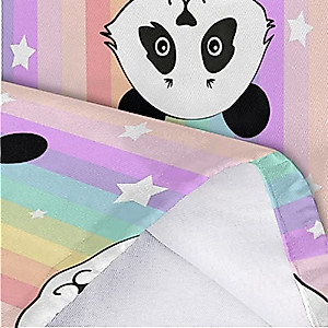 Panda Rainbow Star Grocery Plastic Bag Holder Wall Mount Plastic Bag Organizer Washable Large Hanging Plastic Bag Holder Shopping Bag Storage Dispenser Trash Bag Holder Home Kitchen