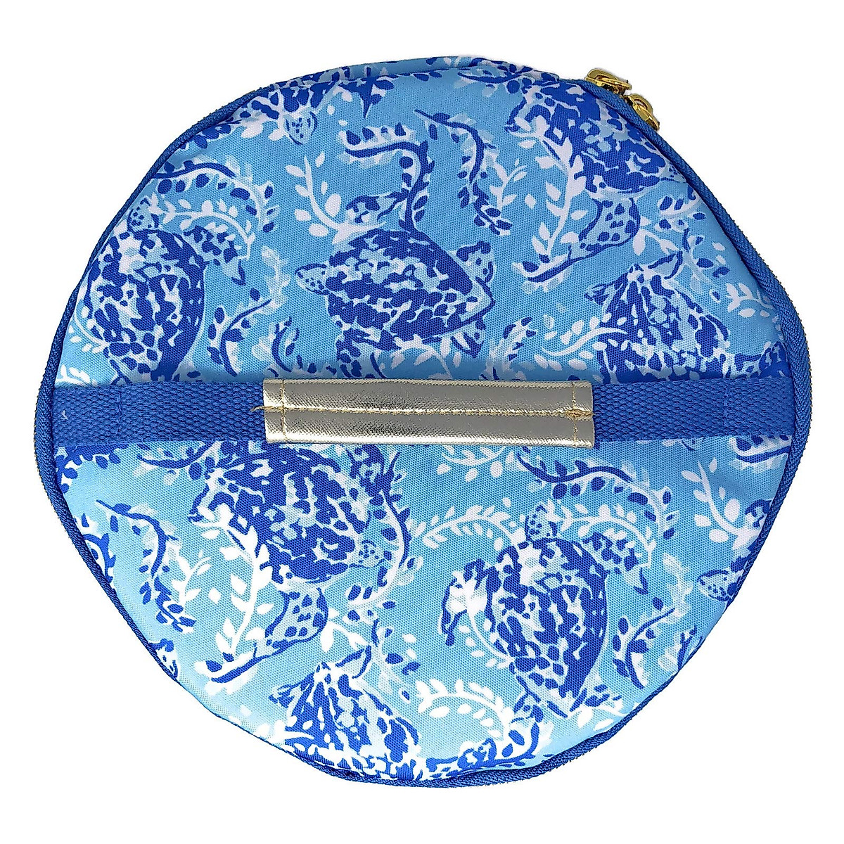 Lilly Pulitzer Blue Insulated Beach Cooler with Adjustable Strap, Turtley Awesome
