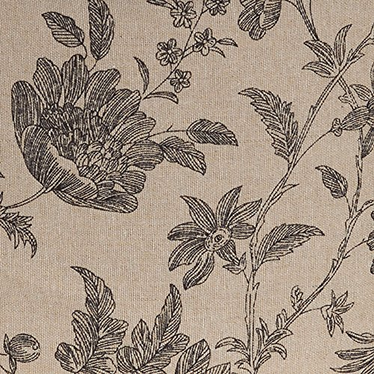 Household Essentials 3-Piece Hat Box Set with Faux Leather Lids, Floral Pattern