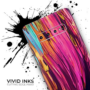 DesignSkinz Blurred Abstract Flow V30 Protective Vinyl Decal Wrap Skin Cover Compatible with The Samsung Galaxy S20 (Screen Trim & Back Glass Skin)