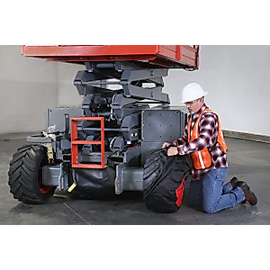 1234TS TireSocks for Construction Equipment, Such as Scissor Lifts, Boom Lifts, forklifts, telehandlers. Protects Finished Flooring from tire Marks, Scuffs, or Residue from Non Marking Tires