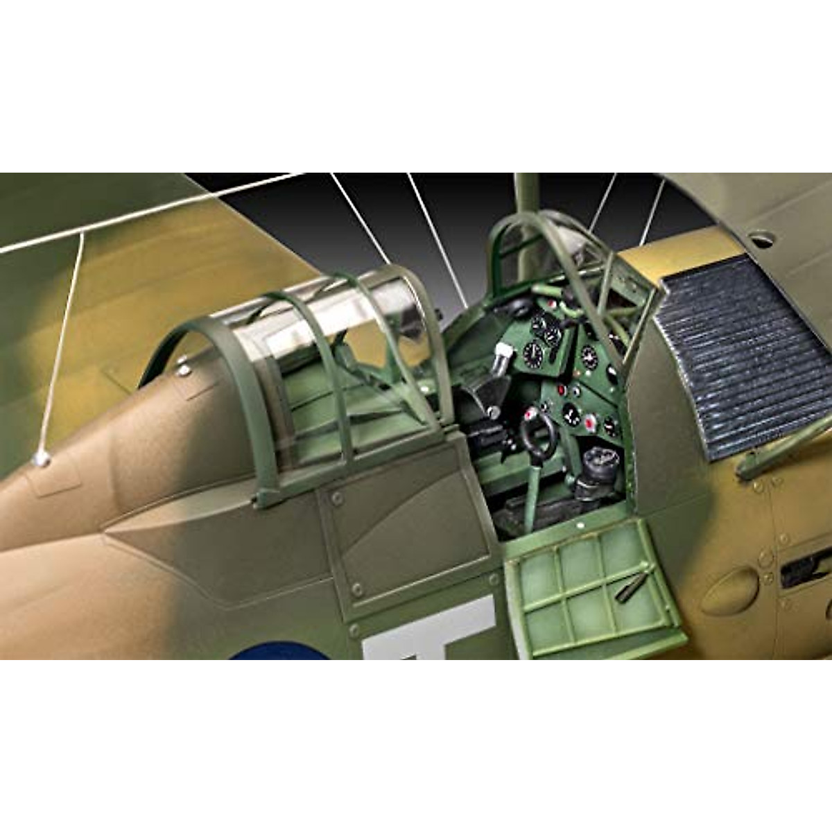 Revell 03846 Gloster Gladiator Mk. II, Flugzeugmodell 1:32, 26,2 cm Model Kit, Unvarnished