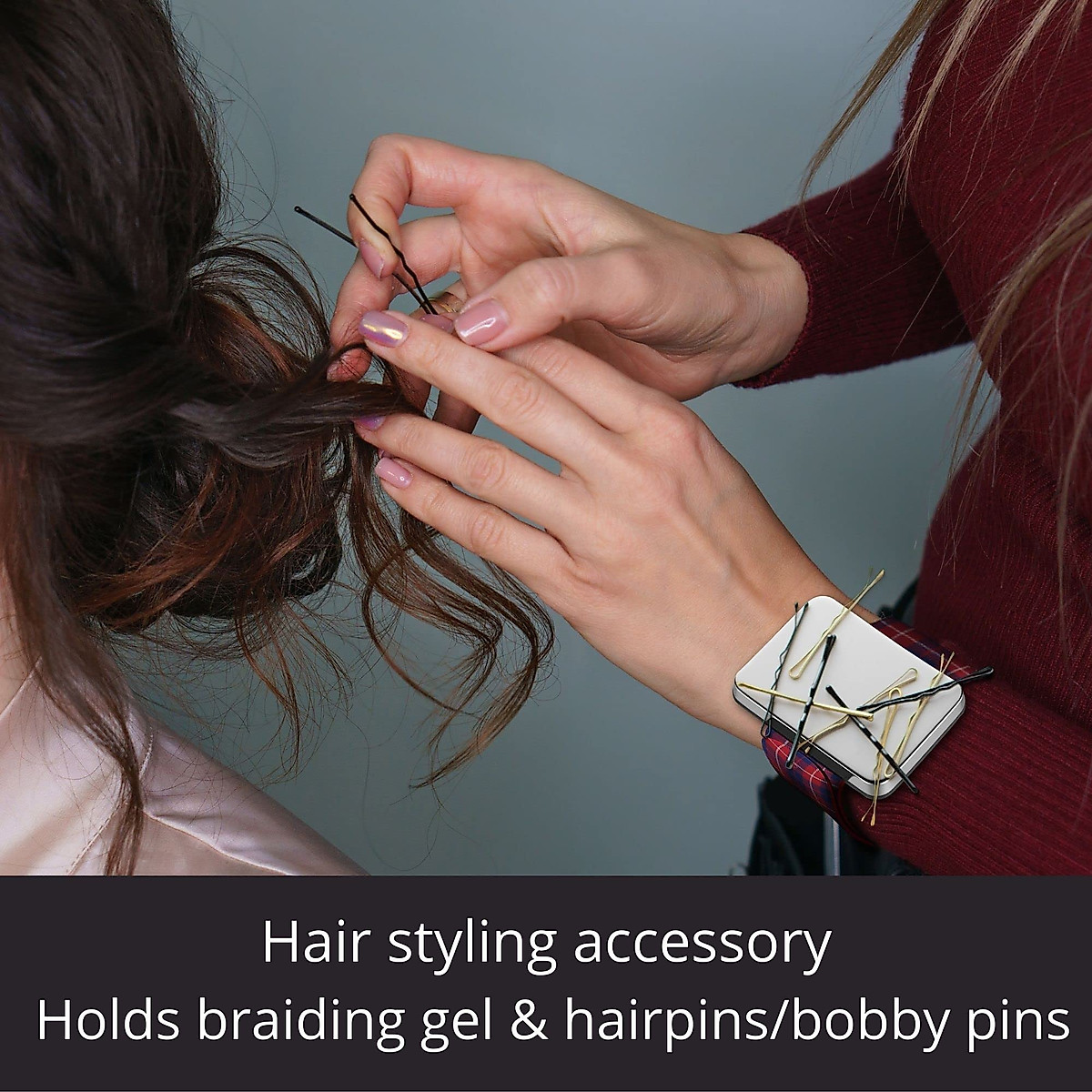 Sew Your Way Magnetic Pincushion for Sewing – Wrist Pin Holder for Sewing – Magnetic Wristband Quilting Supplies – Magnetic Pin Cushion Holder for Sewers & Hairstylist - Magnet Needle Holder Gift