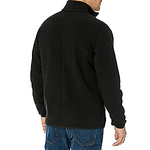 Amazon Essentials Men's Full-Zip Polar Fleece Jacket (Available in Big & Tall), Black, Large