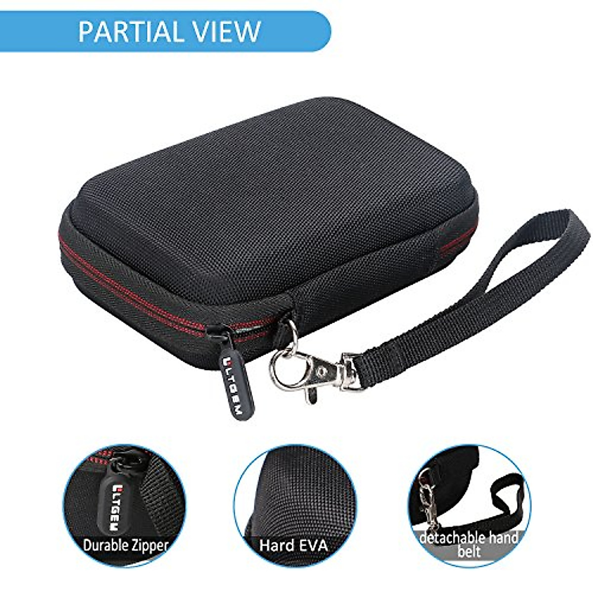 LTGEM EVA Hard Travel Carrying Case for Samsung T5/T3/T1 Portable 250GB 500GB 1TB 2TB SSD USB 3.1 External Hard Drives