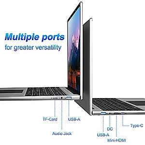 jumper 16" Laptop, Quad-Core Intel N100 CPU, 16GB DDR4 RAM 512GB SSD, FHD IPS Screen(1920x1200), Windows 11 Laptop Computer with Four Stereo Speakers, Dual Band-WiFi, BT4.0, 38WH Battery, Gray.