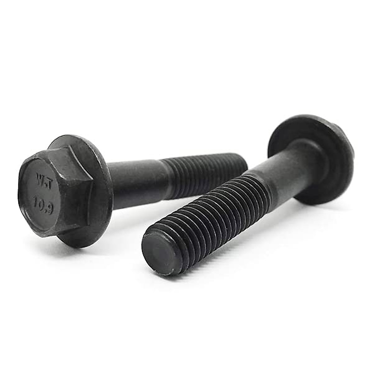 (2 Pieces) M12-1.75x70 Class 10.9 Hex Flange Bolts Screws UNC Coarse Partial Threads Phos & Oil