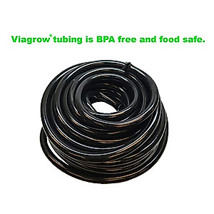 Viagrow V708245 Vinyl Multipurpose Irrigation Tubing(100ft, 3/4 inch ID-1 inch OD), Black