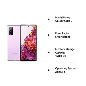 Samsung Galaxy S20 FE 5G, 128GB, Cloud Lavender - Unlocked (Renewed)