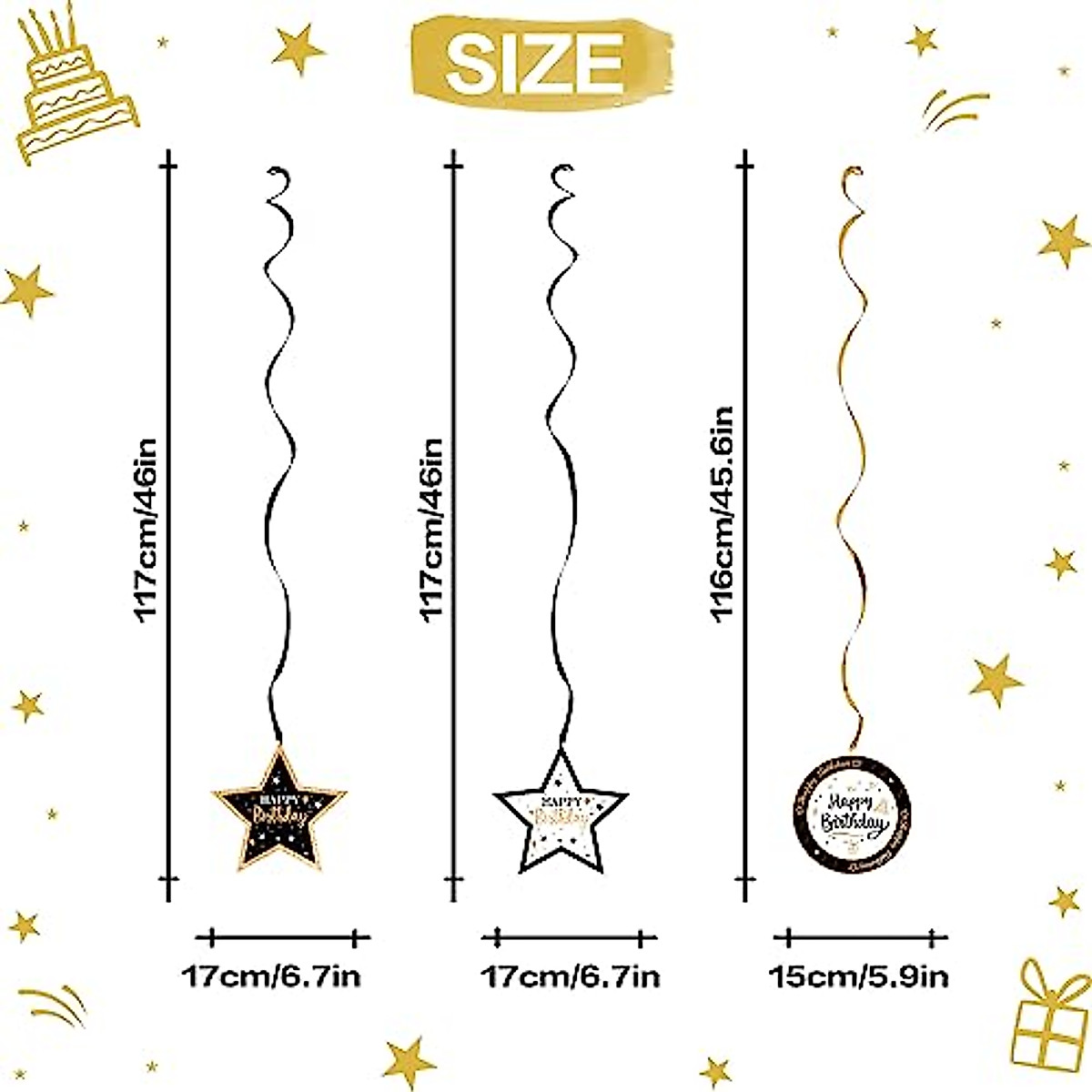 Nelbiirth Happy 30th Birthday Party Decorations Set,30th Birthday Gold Swirls Streamers with Gold Table Ballon Stand Kit,Cheers to Thirty Years Old Bday Party Decorations.