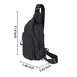 Valleycomfy Women Crossbody Backpack Sling Bag, Small Chest Bag Daypack Fanny Pack Cross Body Bag for Hiking Traveling Outdoors (Black)