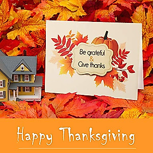 Set of 36 Thanksgiving Greeting Cards with Envelopes, 9 Thanksgiving Designs Note Cards for Thanksgiving, Appreciation