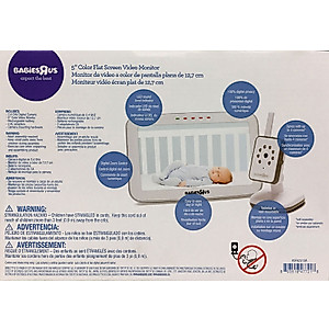 Babies R Us 5 Inch Video Baby Monitor with Night Vision, Color, Flat Screen, Video and Sound Baby Monitor