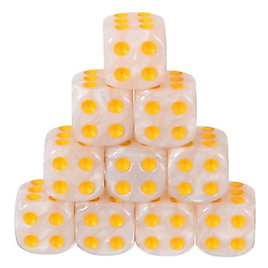 10pcs/Set Dice, Durable Dice Toy, Round Corner Game Dice, Resin Dice, Polyhedral Number Dice, 6 Sided 16mm Dice Entertainment Supplies(Rose red)