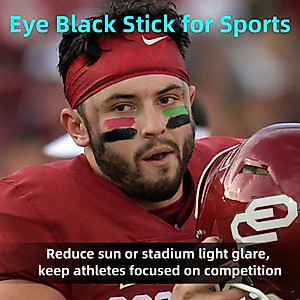 HOSAILY Eye Black Stick, Blue Eyeblack Sporting Face Paint for Softball Baseball Football Lacrosse Long Lasting Cream Face Body Paint Stick for Halloween Costume Cosplay Parties Black Eye Makeup-Blue