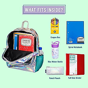 Wildkin 16-Inch Kids Backpack for Boys & Girls, Perfect for Elementary School Backpack, Features Padded Back & Adjustable Strap, Ideal Size for School & Travel Backpacks (Holographic)