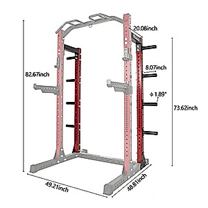 Signature Fitness SF-SS1 1,000 Pound Capacity 3” x 3” Power Rack Squat Stand, Includes J-Hooks and Safety Spotter Arms, Optional Conversion Kits, Half Conversion kit Only