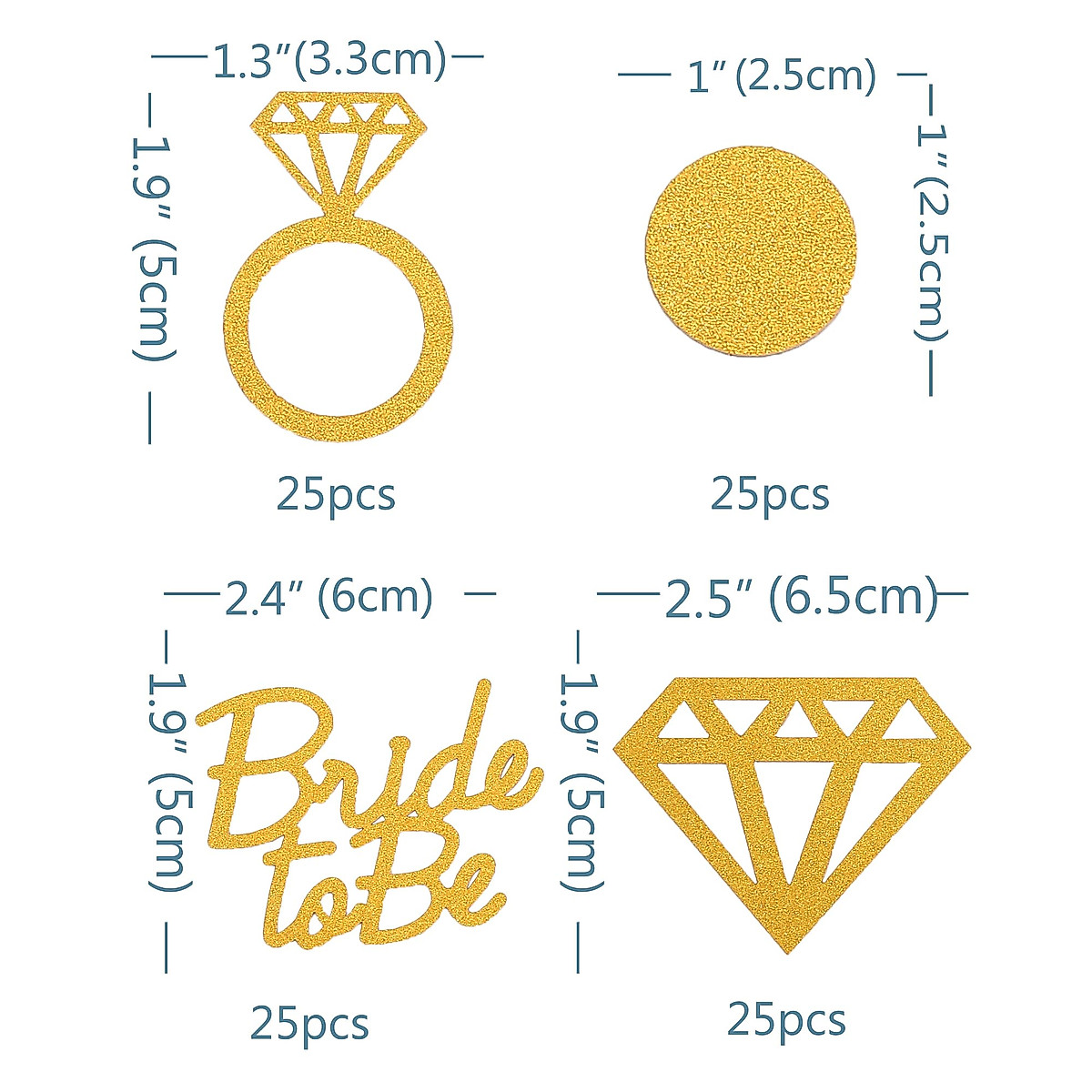 Wedding Ceremony Throwing Confetti Decorations - Gold Glitter Wedding Table Confetti, Bridal Bachelor Shower, Engagement Party Decorations