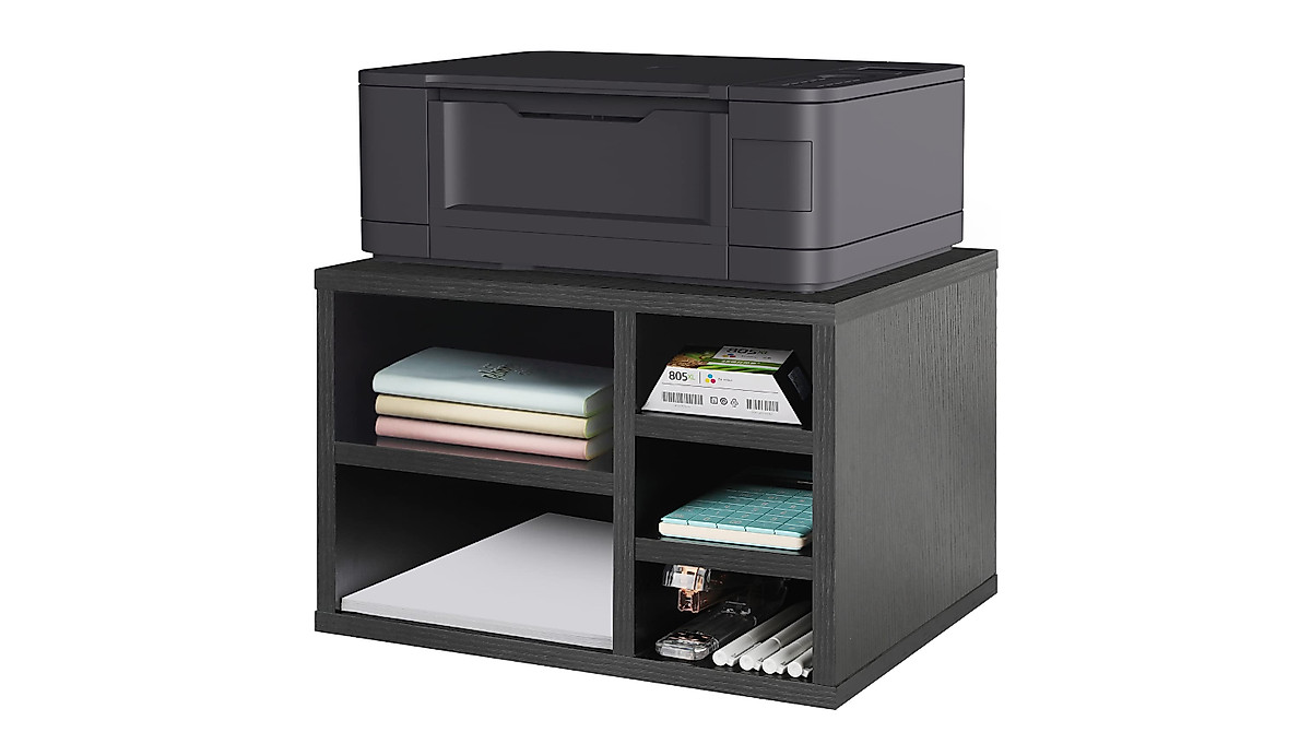 MaxGear 2-Tier Printer Stand with Storage | Home Office Organizer