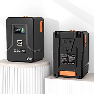 ZGCINE ZG-V160 V Mount Battery 14.8V 9600mAh 142Wh w/D-Tap/ USBC1/ USBC2 Outputs Power Bank for Video Cameras/Camera Monitor/LED Video Light/Smartphone and Other Digital Equipment,for Amaran 60D/60X