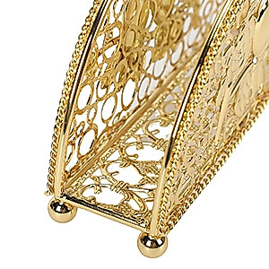 Napkin Holder Gold Paper Dispenser: Modern Metal Napkin Holder for Kitchen Dining Tables - Paper Cocktail Napkins Holders Organizer for Kitchen Restaurant Home Décor