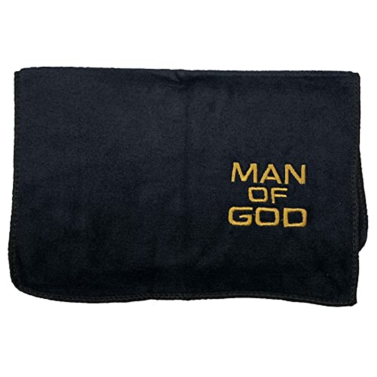 Swanson Christian Products Embroidered Hand Towels - 'Man of God ' - for Christian Men, Pastor, Clergy, & Ministers - Pastor Towel - Black w/Gold Lettering