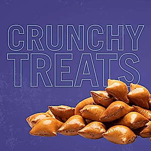 Three Dog Bakery Crunchy Pet-zel Bites with Peanut Butter Filling, Premium Treats for Dogs, 24 Ounce Resealable Container