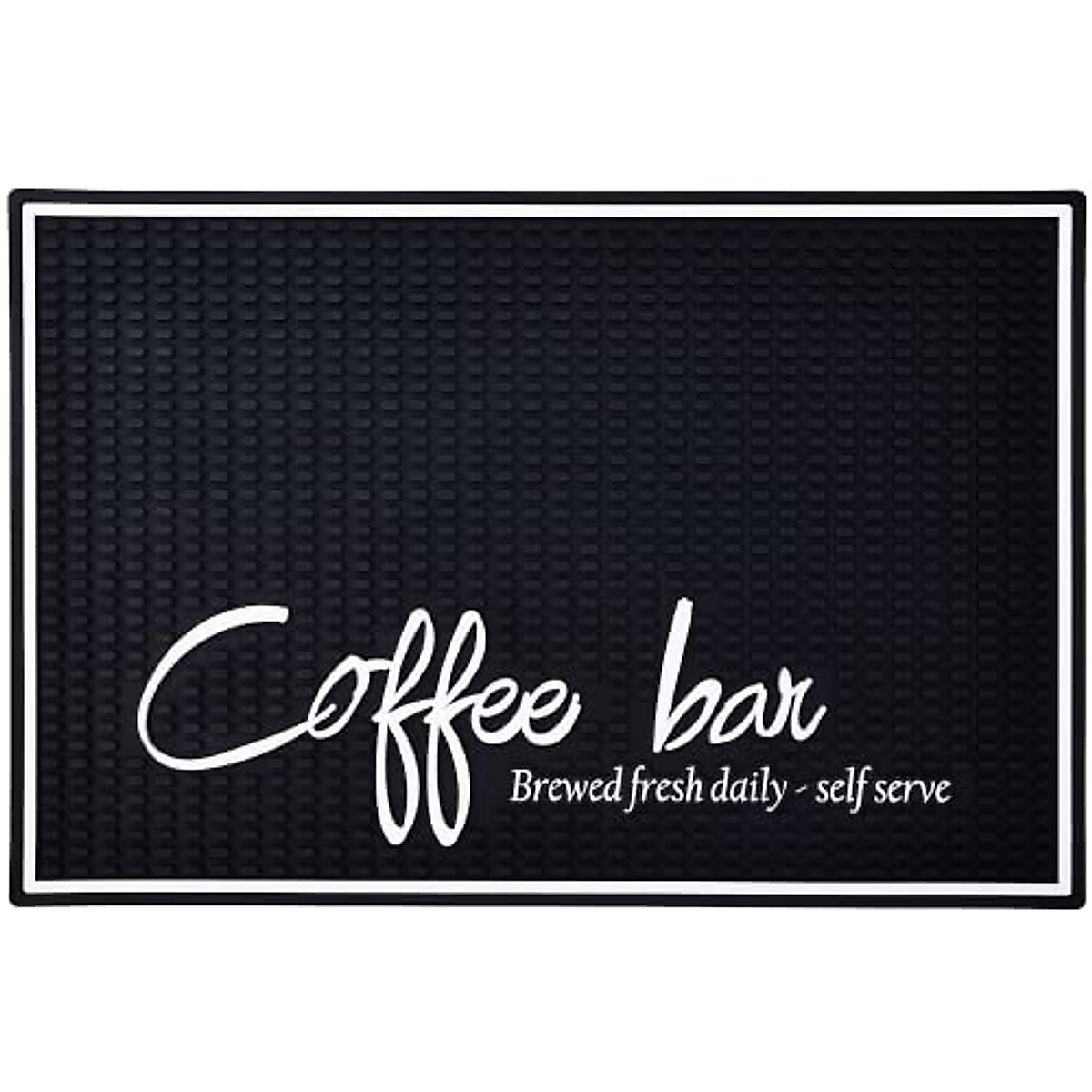 Elevate Your Coffee Game with the Ultimate Coffee Bar Mat for Countertop - Spill-Proof, Large 18 x 12" - Protect Your Countertop with our Durable Rubber Coffee Mat  - Perfect Coffee Station Accessory