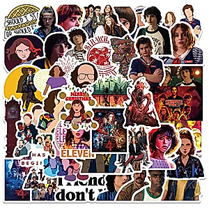 SVGDHZK Stranger Things 4 Stickers 50pcs Cool Water Bottle Laptops Motorcycle Bicycle Skateboard Luggage Decal Graffiti Patches for Boy Girl Kid Adult (Strange)