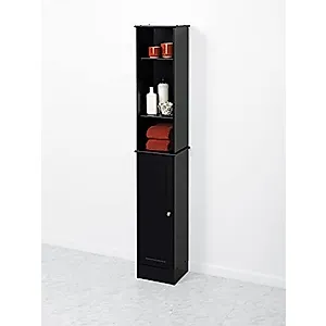 Zenna Home Linen Tower, 5-Tier, Bathroom Storage, Espresso Spacesaver