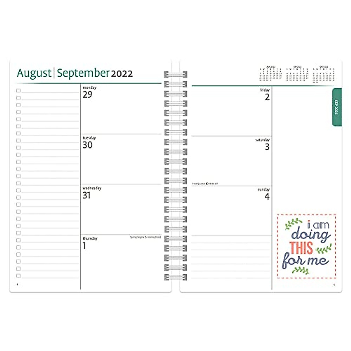 Big Ambitions | 2023 6.9 x 9.8 Inch Weekly Karma Planner | Thicker and Bigger than Average Planner | Brush Dance | Artwork Motivation Inspiration