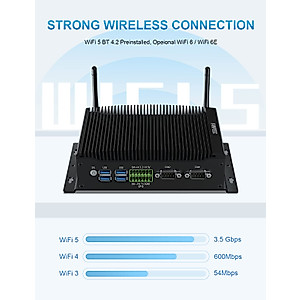 FANPEEC Core i5 8260U Fanless PC Windows 11 Pro Mini PC 8GB RAM 128GB SSD, Industrial PC 4K HD+HD+DP, WiFi 5, BT 4.2, GPIO, 2xGigabit LAN, Desktop PC Wake On LAN, Mini Computer