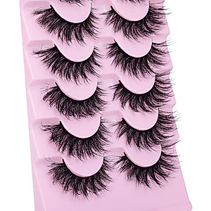 Fluffy Lashes 18mm Cat Eye Lashes Wispy False Eyelashes 3D Faux Mink Lashes Dramatic Volume Lashes Pack 8 Pairs by Zegaine