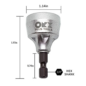 ORX PLUS TOOLS 2 PCS Deburring External Chamfer Tool, with HSS Blade and Tungsten Blade, Deburring Drill Bit, Remove Burr Tools Quick Release Shank Fits for 1/8"-3/4"(3mm-19mm)