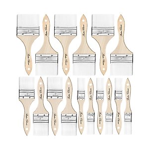 Bates- Chip Paint Brushes, 18 Pack, 1", 2", 3", Synthetic Bristles Painting Brushes, Paint Brushes Set, Chip Brush, Painting Brush, Wood Stain Brush Set, Chip Paint Brushes for Paint, Chip Brushes