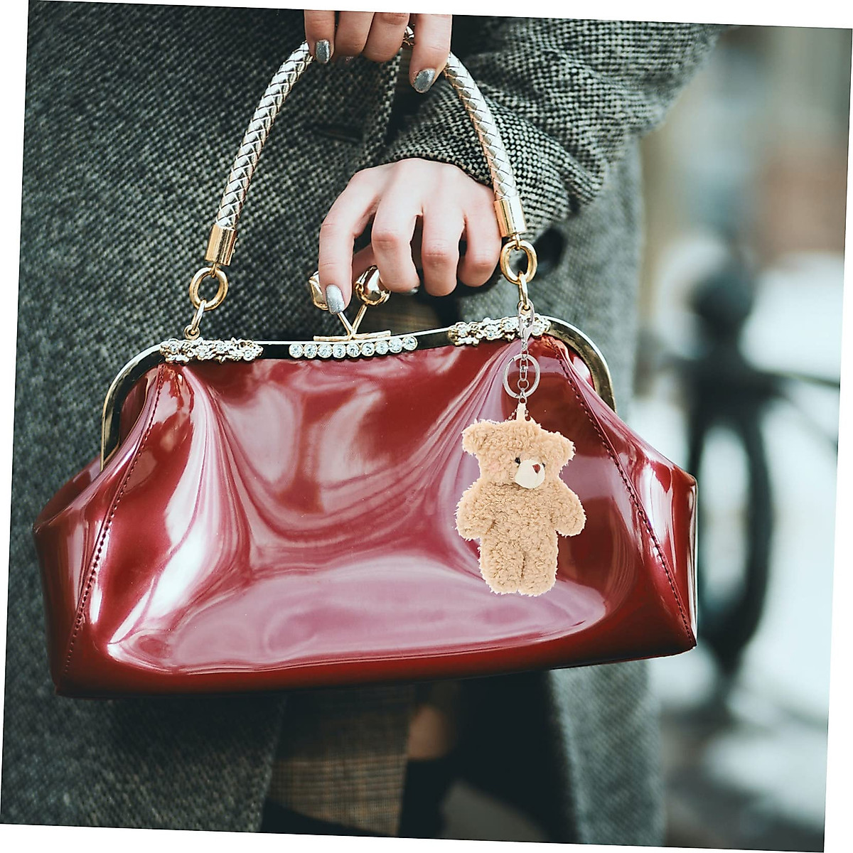 BESTOYARD 8 Pcs Key Chain Pendant Bear Purse Car Keychain for Women Baby Bath Mitten Fluffy Kawaii Keychain Car Key Ring Keychain for Backpacks Kawaii Bag Kid Accessories Cute Alloy