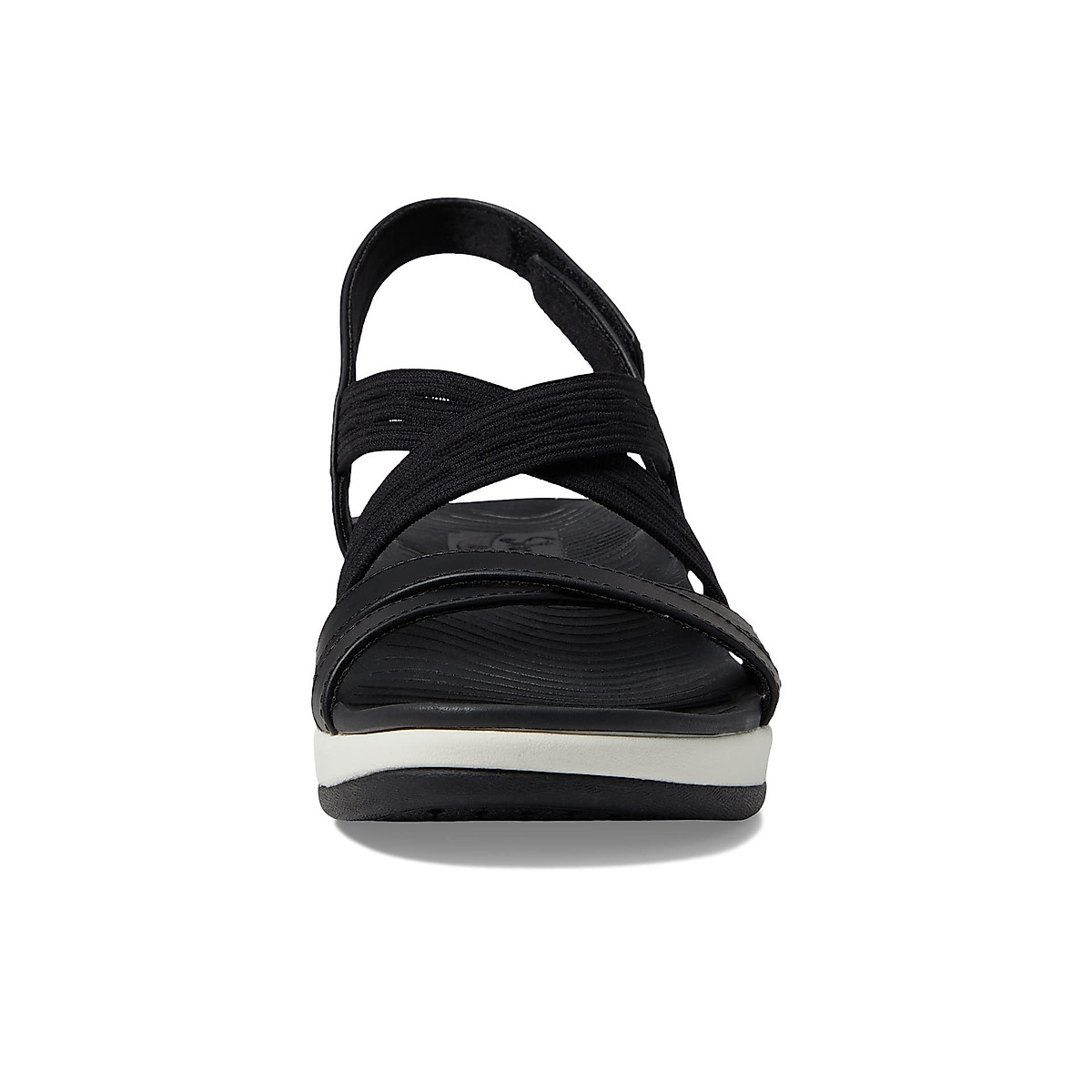 Skechers Women's Ankle-Strap Sandal, Black Durabuck Webbing, 8