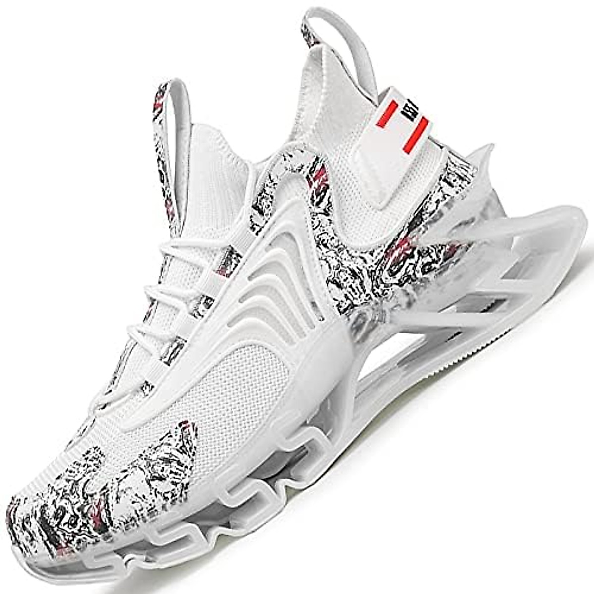 GJUYC Sneakers Shoes for Men Running Shoe Mens Trail Air Fashion Sport Man Athletic Men's Basketball Walking Casual Hiking Male White Size 10.5 Runner Breathable