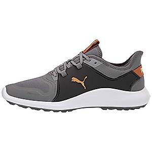 PUMA mens Ignite Fasten8 Golf Shoe, Quiet Shade-gold-puma Black, 10 US