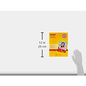 Kodak Premium Photo Paper for inkjet printers, Gloss Finish, 8.5 mil thickness, 50 Sheets, 8.5” x 11” (8360513),White