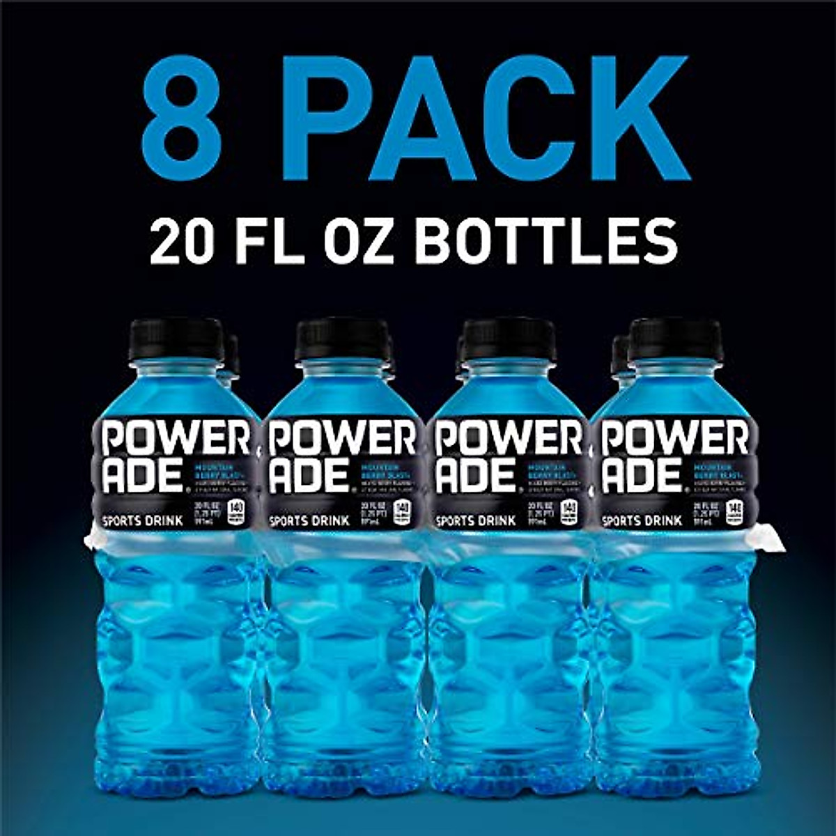 POWERADE, Electrolyte Enhanced Sports Drinks w/ vitamins, Mountain Berry Blast, 20 fl oz (pack of 8)