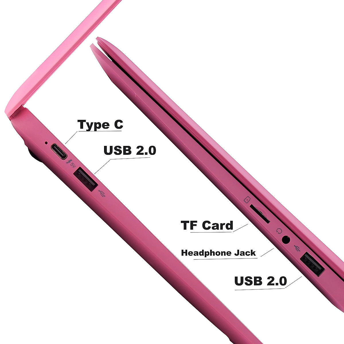 10.1" Inch Kids Laptop Computer, Netbook Powered by Android 7.1.1, Quad Core Processor, 2gb Ram, 32gb Storage, Bluetooth, WiFi