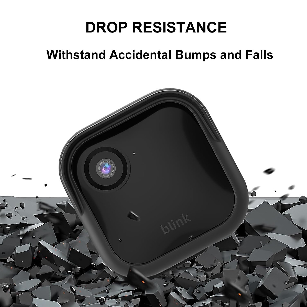 Silicone Case Cover for All-New Blink Outdoor 4 (4th Gen) - Weatherproof Protective Skin Cover with Hat Brim for All-New Blink Outdoor 4 Smart Security Camera (Black, 3 Pack)